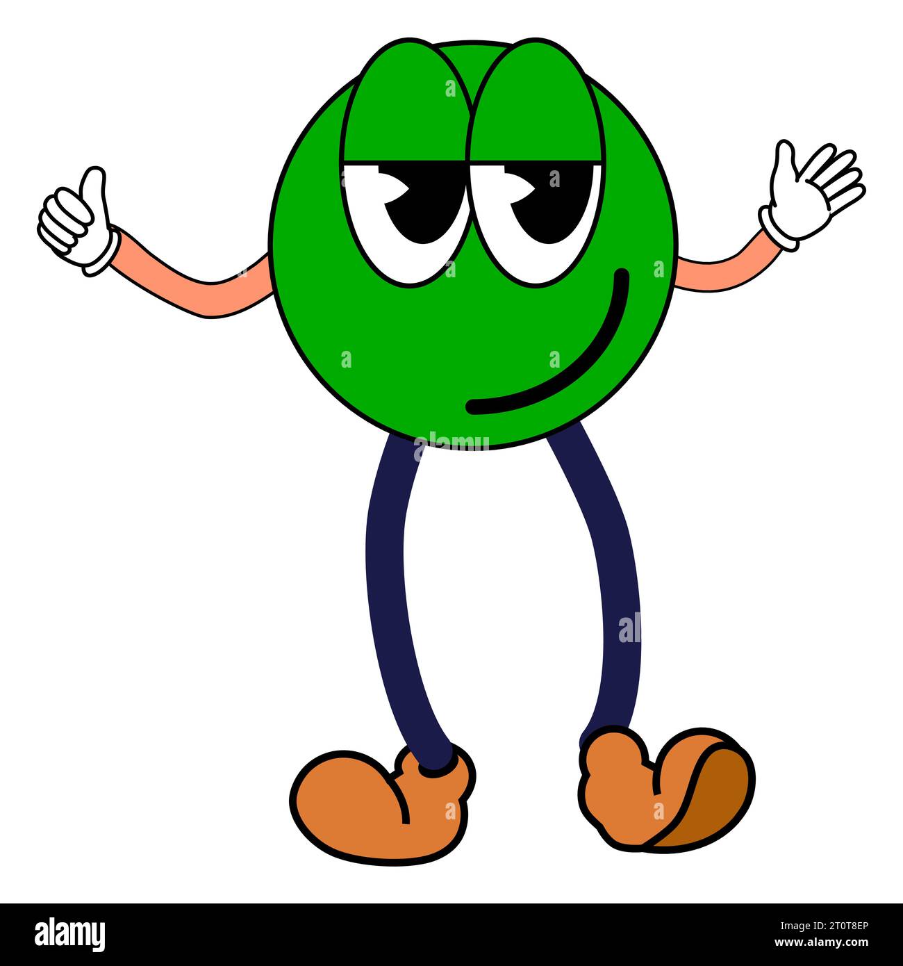 Groovy Cartoon funny cartoon smile character, vintage. Funky comic ...