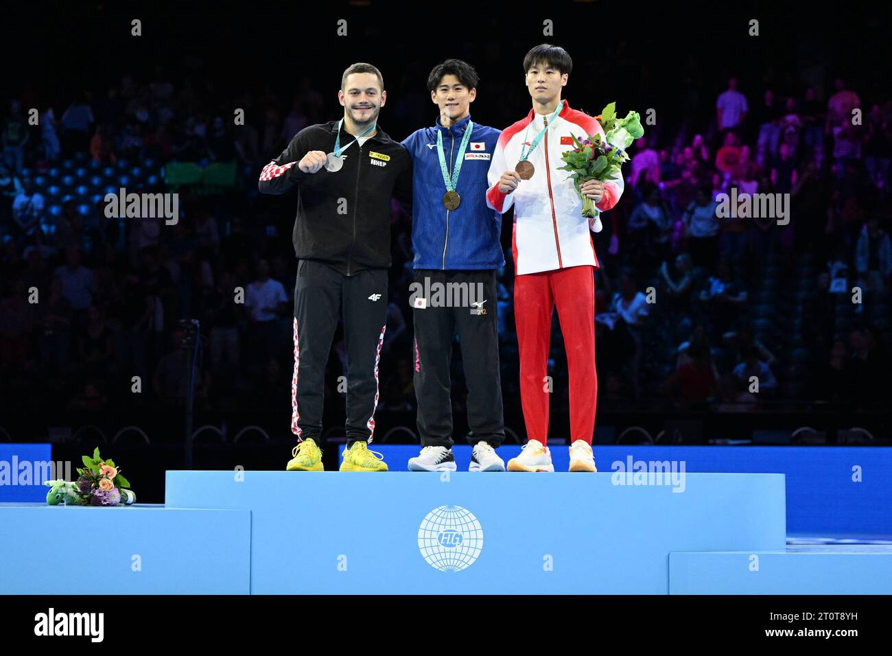 Antwerp, Belgium. 8th Oct, 2023. (L-R) Tin Srbic (CRO), Daiki Hashimoto ...