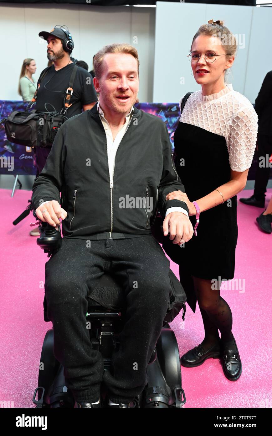 Cologne, Germany. 08th Oct, 2023. Samuel and Sarah Elena Koch arrive at ...