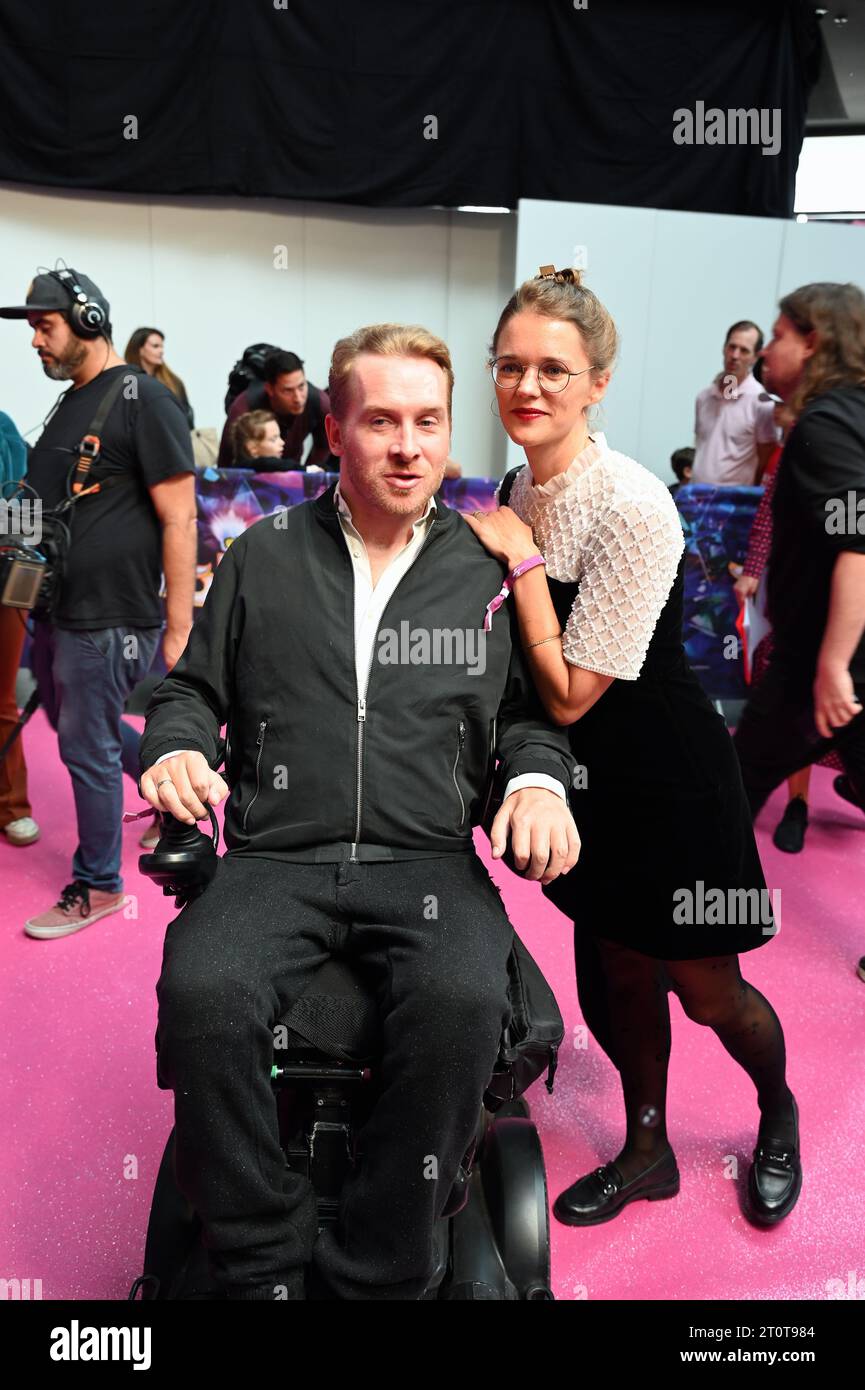 Cologne, Germany. 08th Oct, 2023. Samuel and Sarah Elena Koch arrive at ...