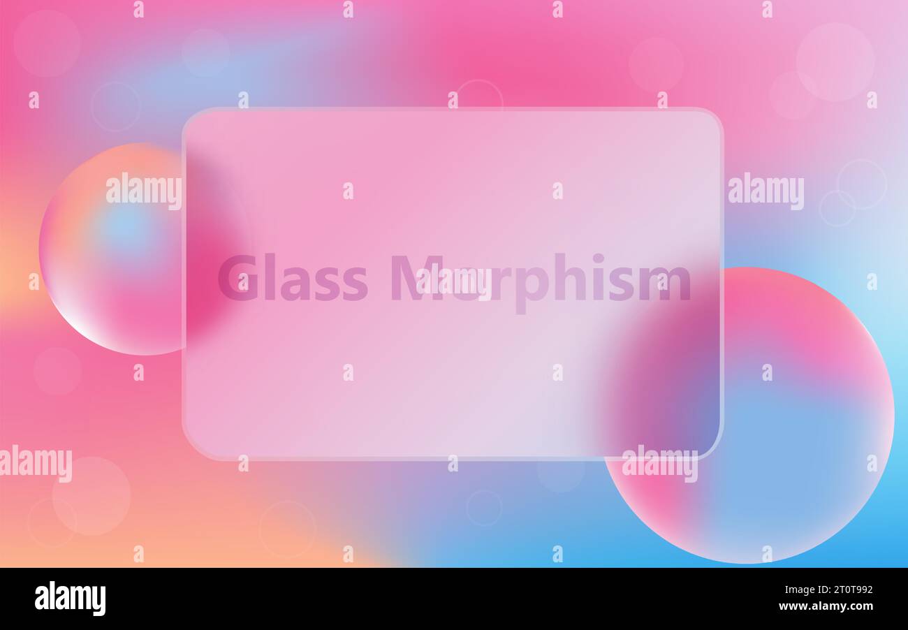Glassmorphism effect. Transparent layout in glass morphism or ...