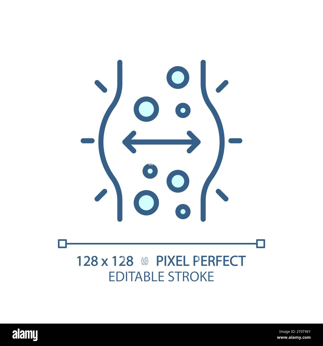 2D customizable thin line blue metabolic imbalance icon Stock Vector Image & Art - Alamy