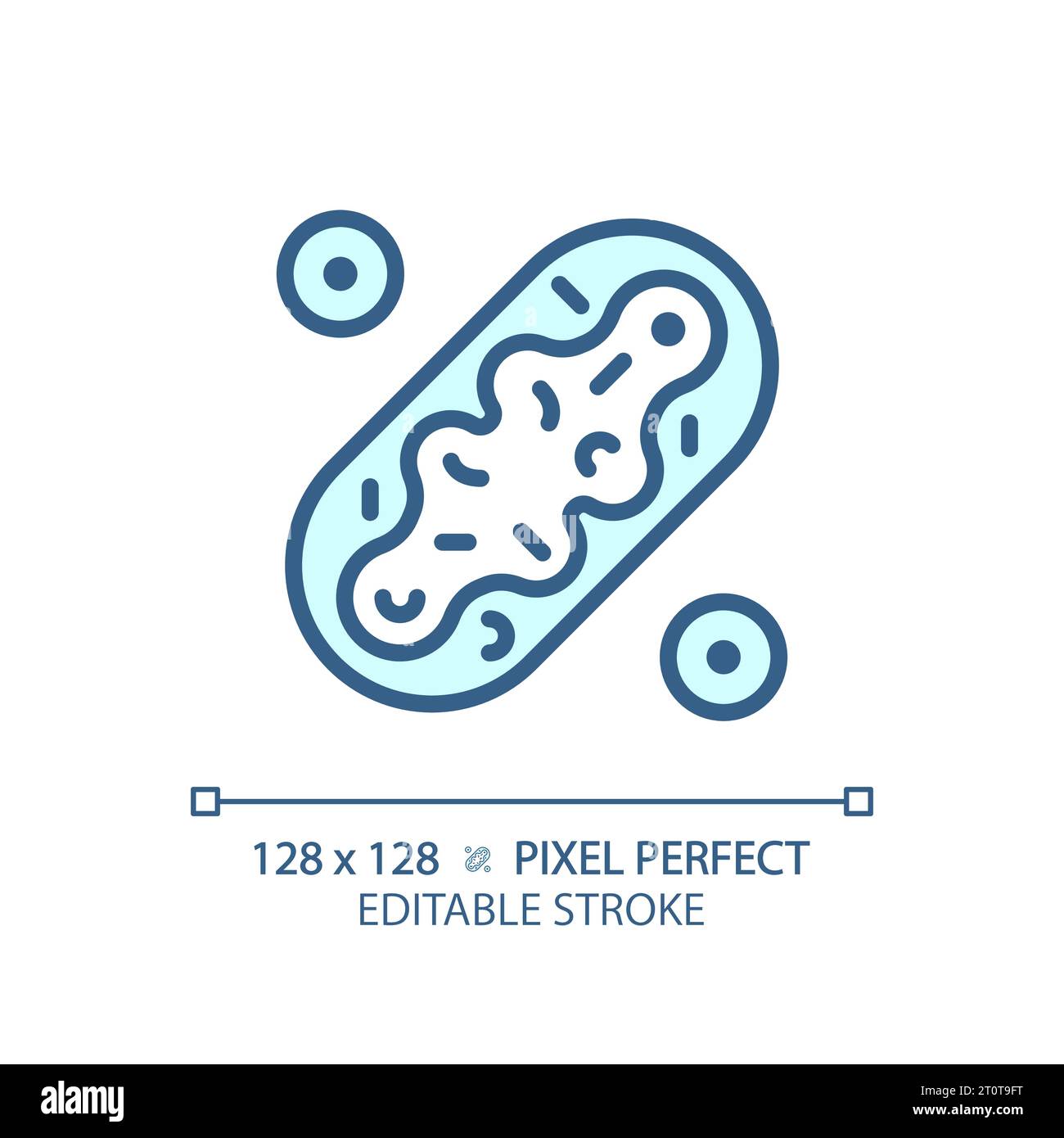 2D customizable thin line blue mitochondria icon Stock Vector Image ...