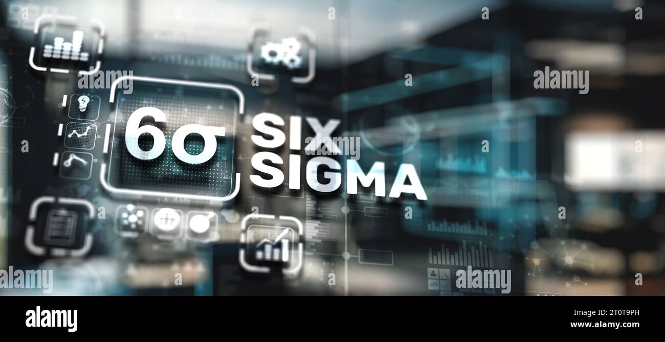 Six Sigma. Innovation technology concept. Universal background Stock ...