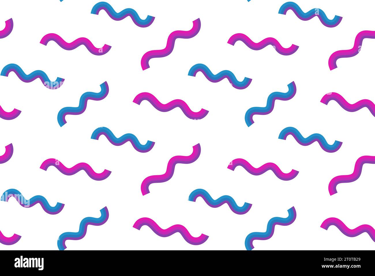 Creative cute squiggle print with colored abstract squiggles. Seamless ...