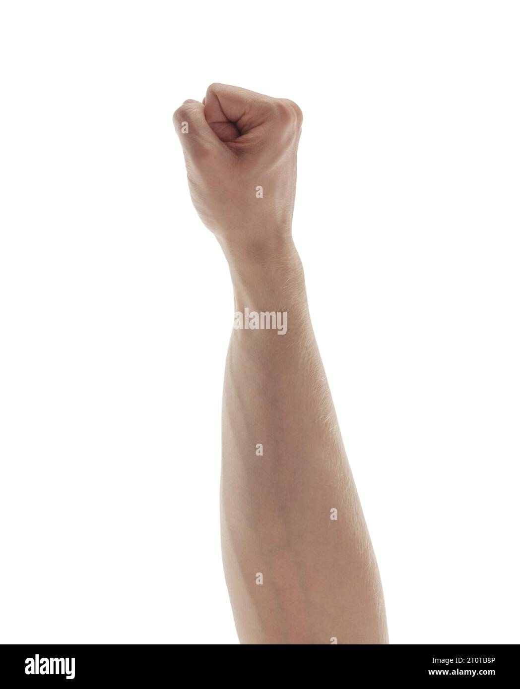 Man fist from above isolated on white background, template photo Stock ...