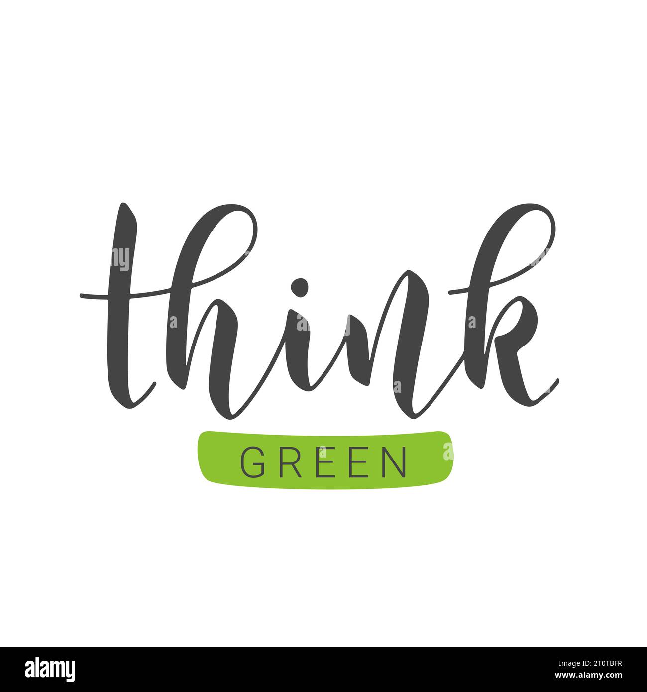 Think green poster design template vector hi-res stock photography and ...