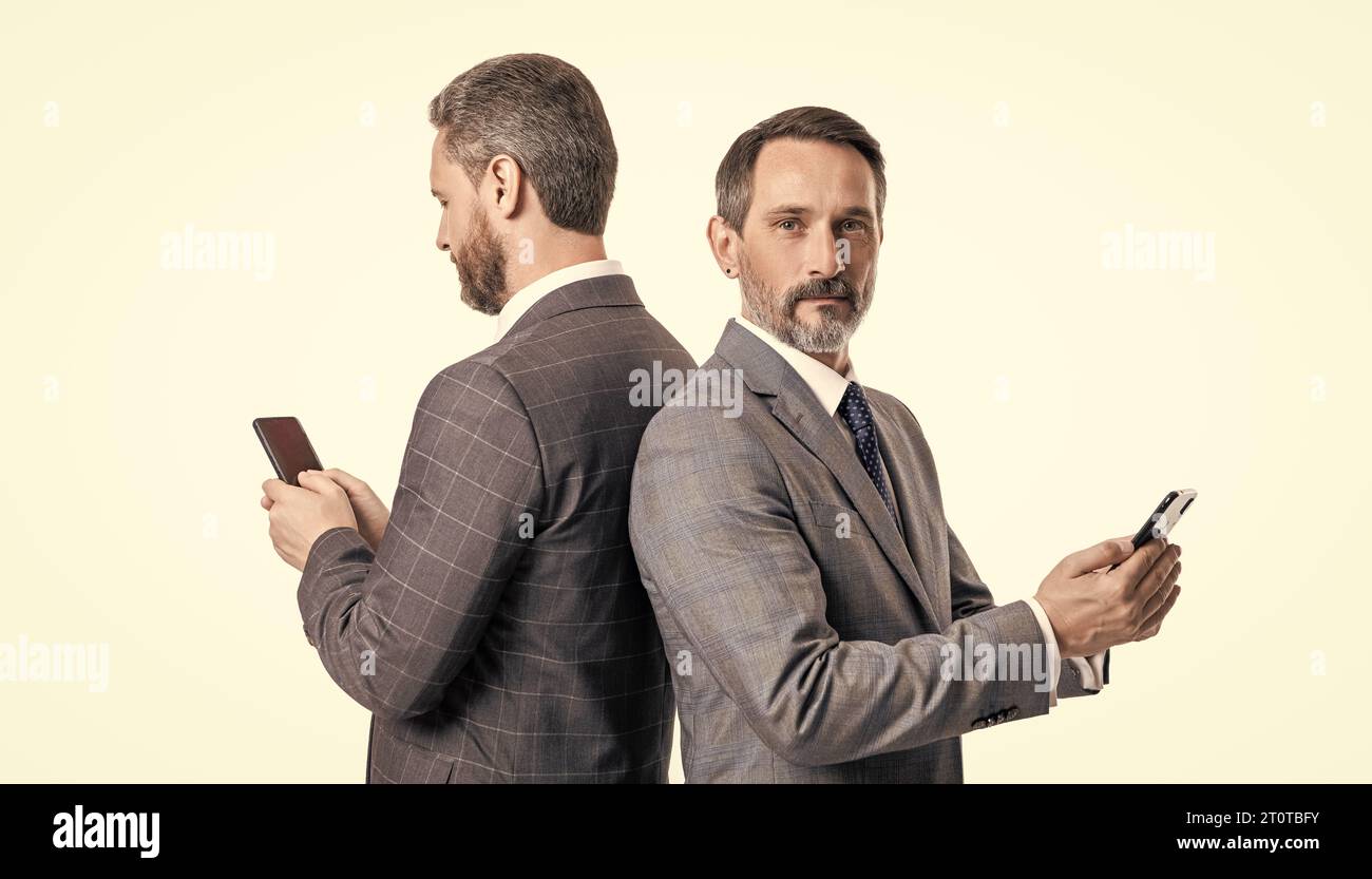 men texting message on smartphone. photo of men texting message on ...