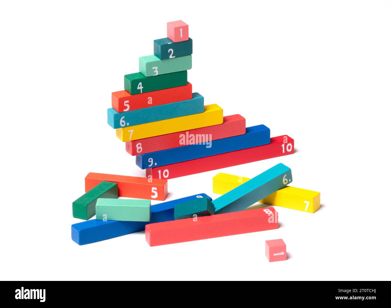 Wooden counting rods used to calculate mathematics using colour and ...