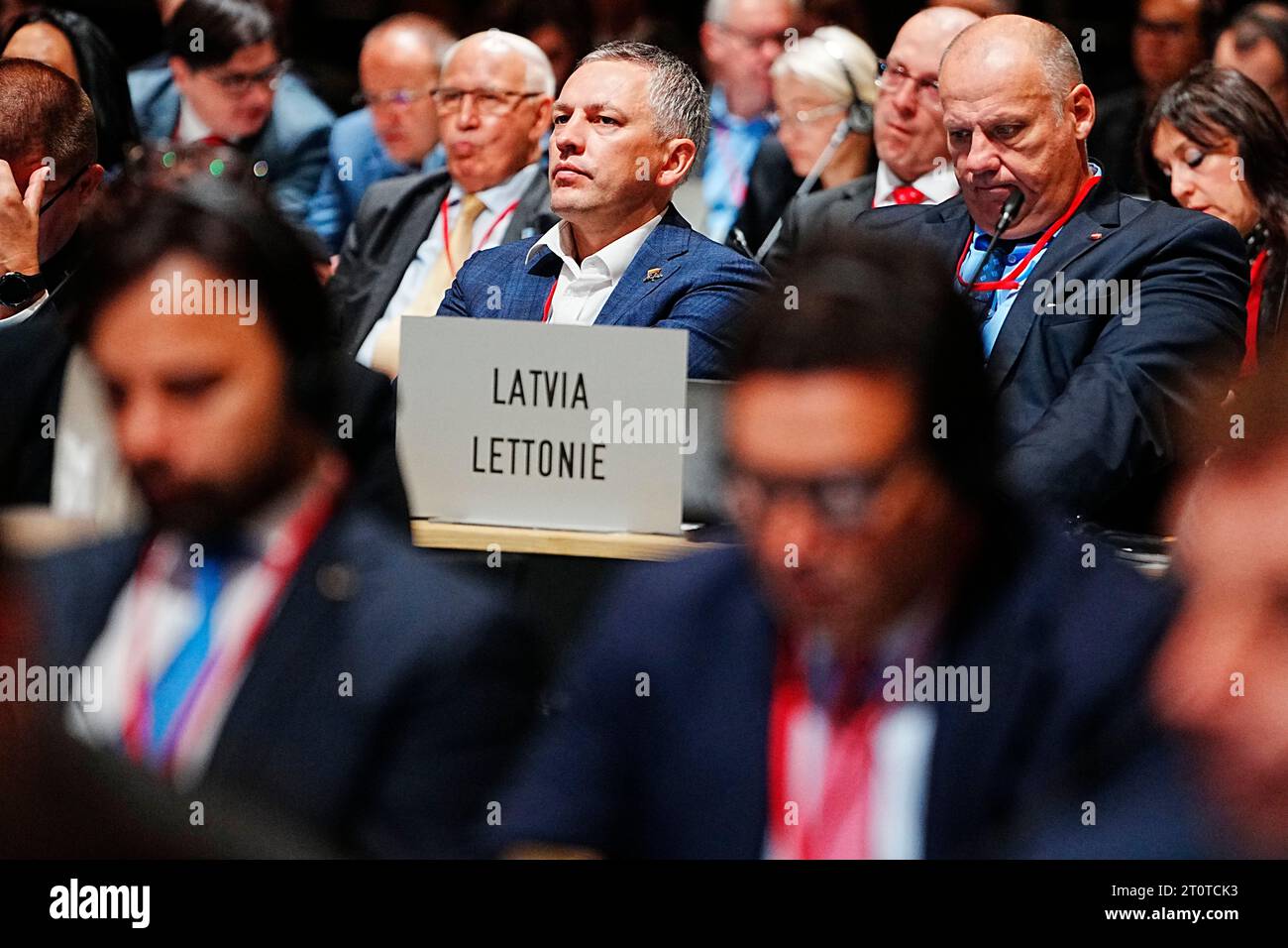 Delegates from Latvia during the NATO Parliamentary Assembly at the ...