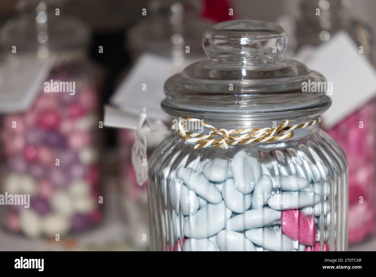 Colored sugared almonds for weddings, confirmations and communions ...