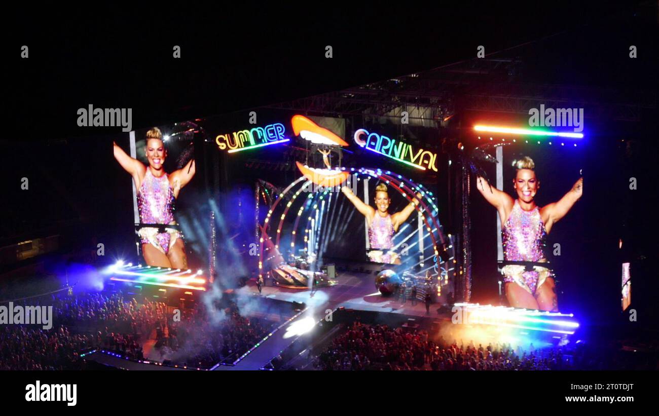Inglewood, California, USA 5th October 2023 Singer Pink Summer Carnival ...