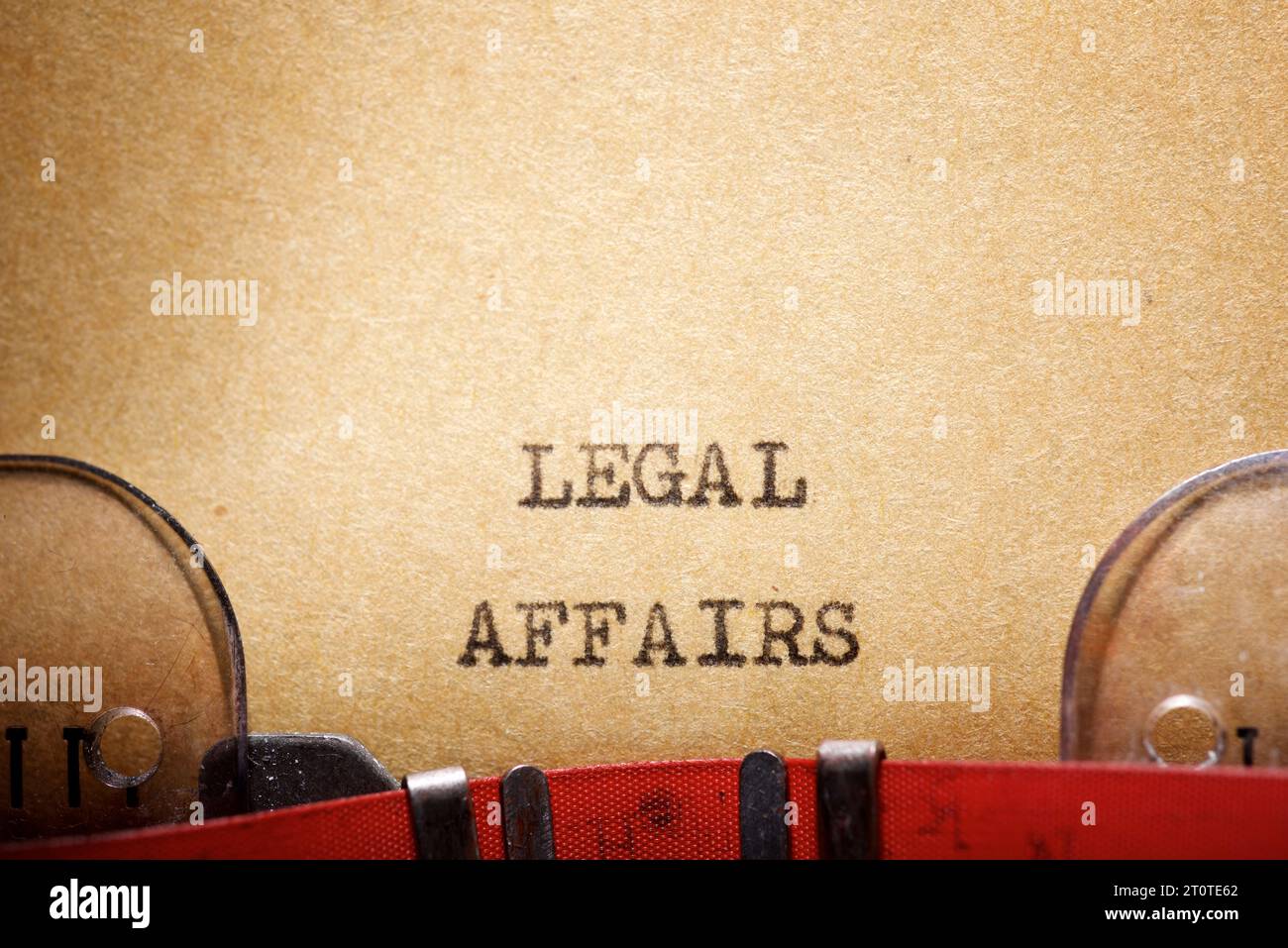 Legal affairs text written with a typewriter Stock Photo - Alamy
