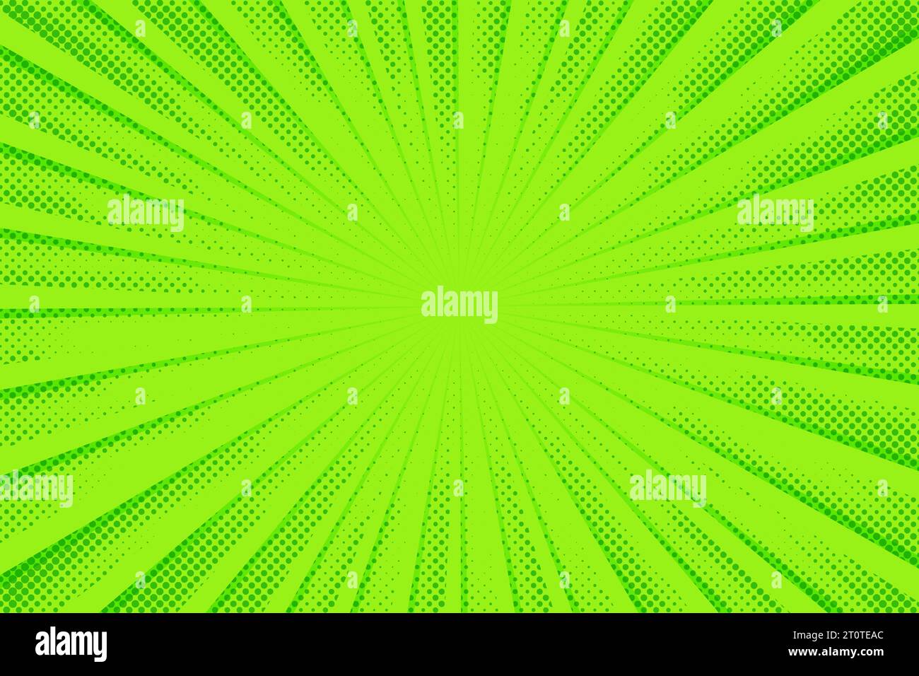 Green comic background. Art pop cartoon light backdrop. Halftone effect ...