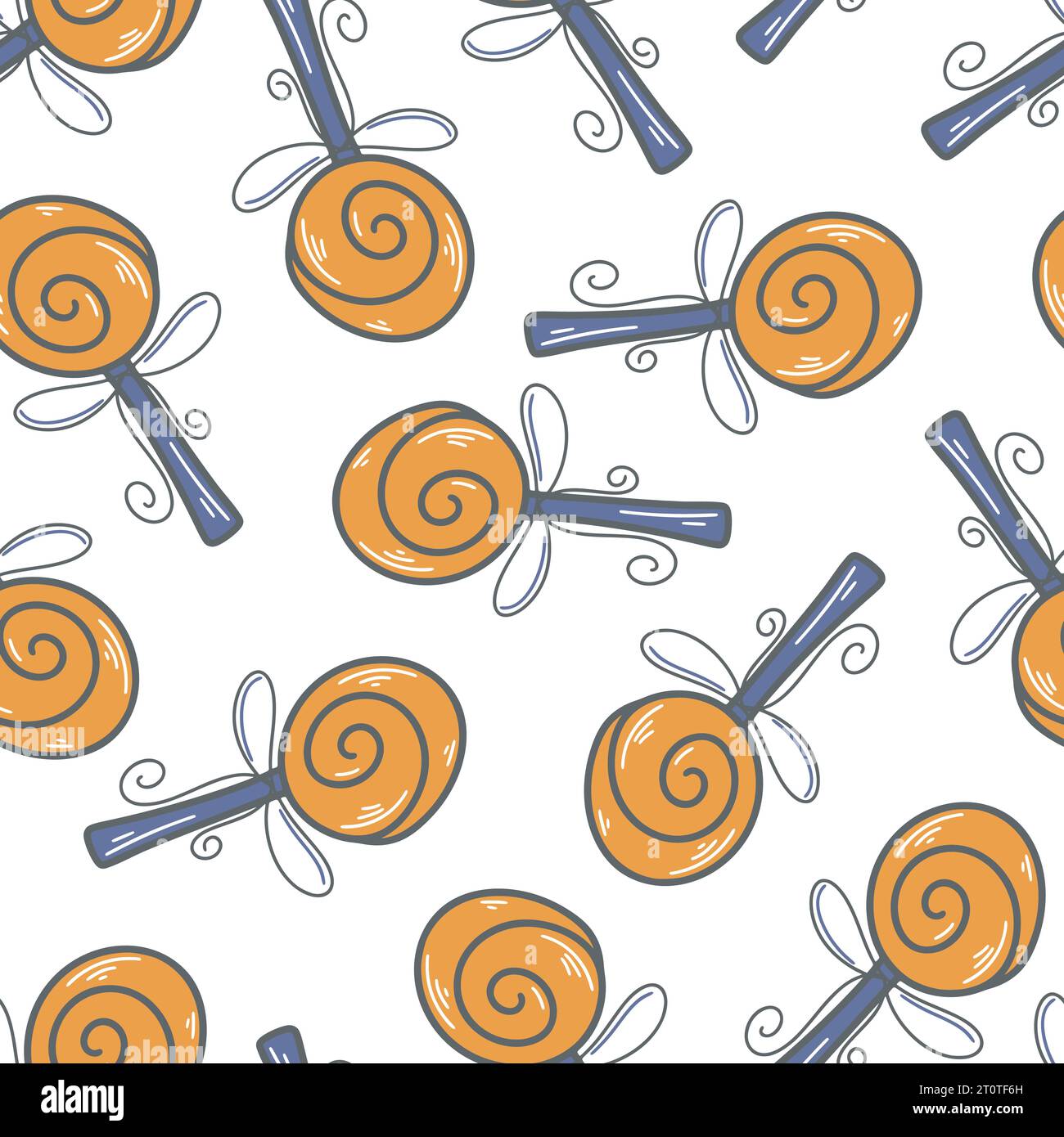 Lollipops swirl seamless pattern. Delicious candy background. Sweets ...