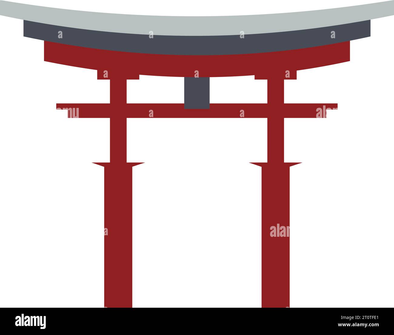 Simple colorful flat drawing of the Japanese historical landmark ...
