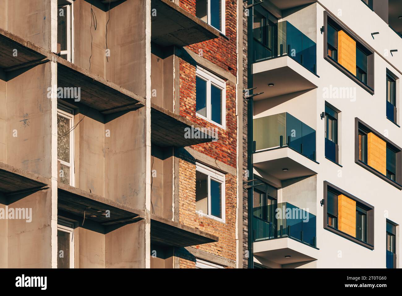 Condominium apartment buildings under construction, real estate ...