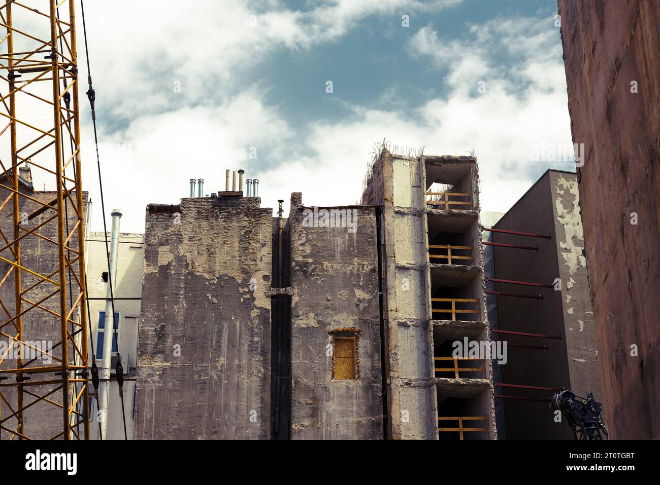 Residential building under reconstruction Stock Photo - Alamy