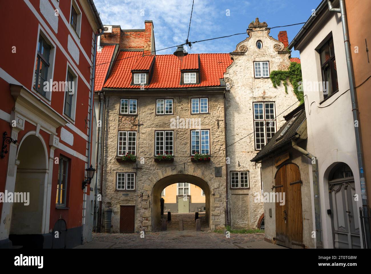 Swedish Gate in old Riga Stock Photo - Alamy