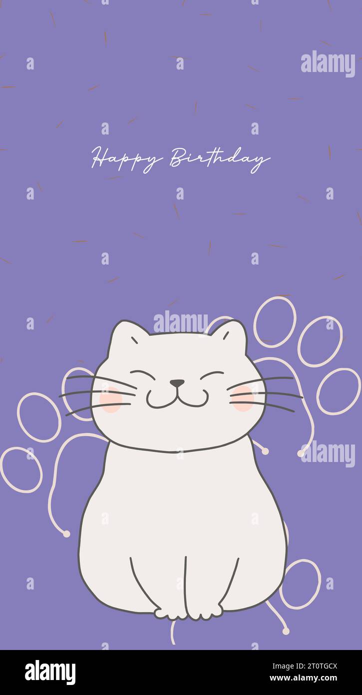 Cute Birthday card Stock Vector Image & Art - Alamy