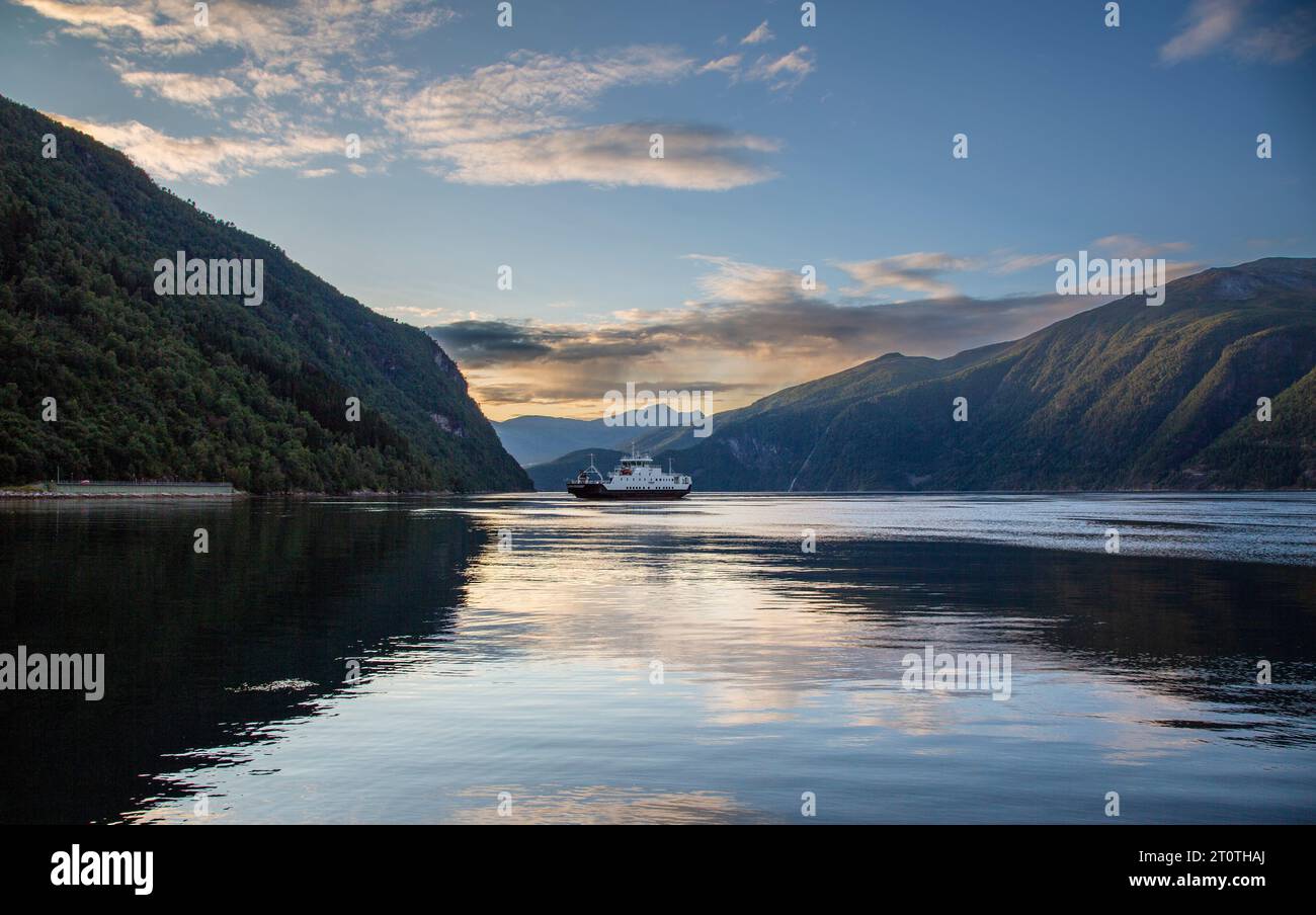 eidsdal - linge ferry in norway Stock Photo - Alamy