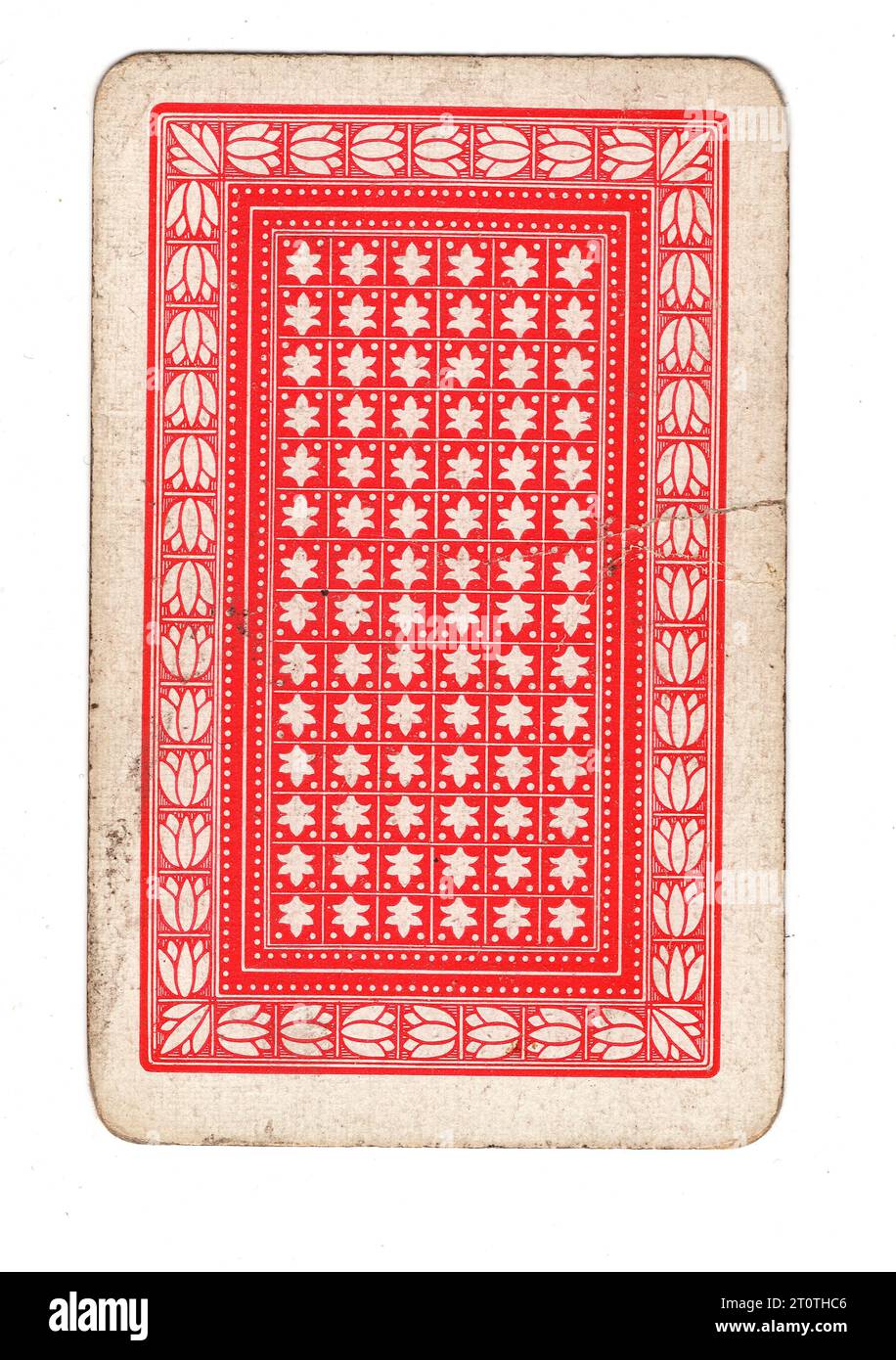 A vintage playing card back isolated on a white background Stock Photo ...