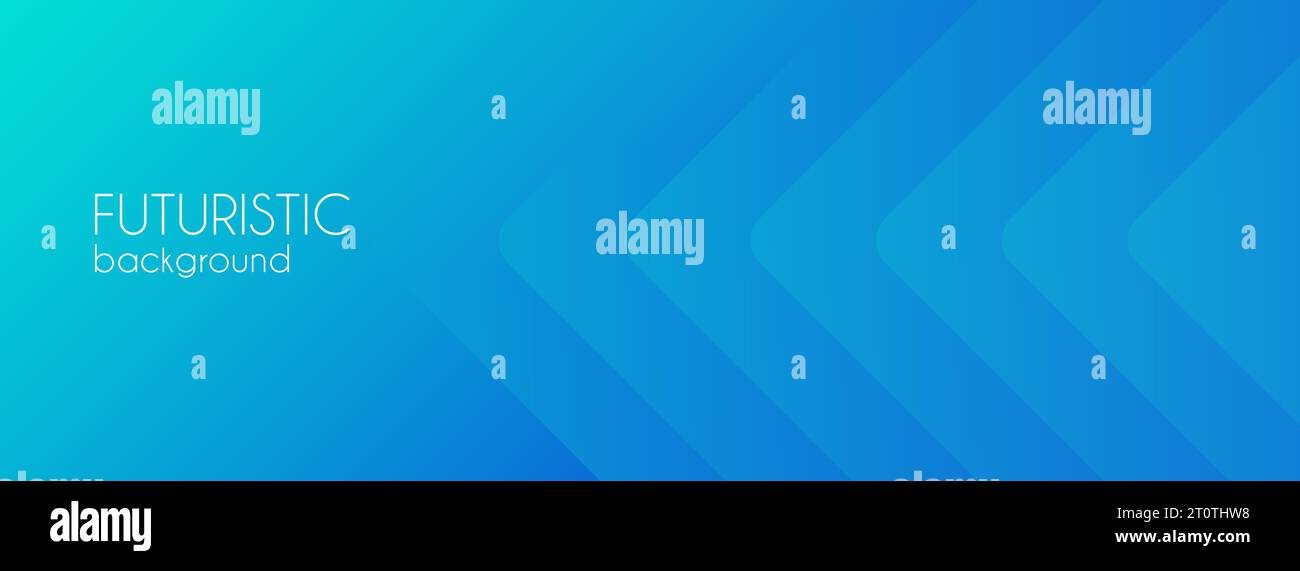 Blue gradient arrows abstract vector long banner. Minimal creative ...