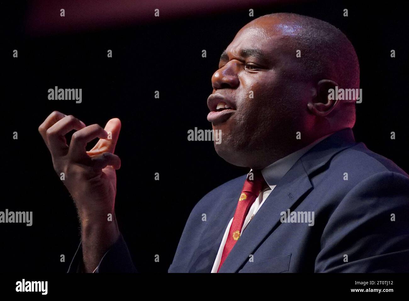 Shadow foreign secretary David Lammy during the Labour Party conference ...