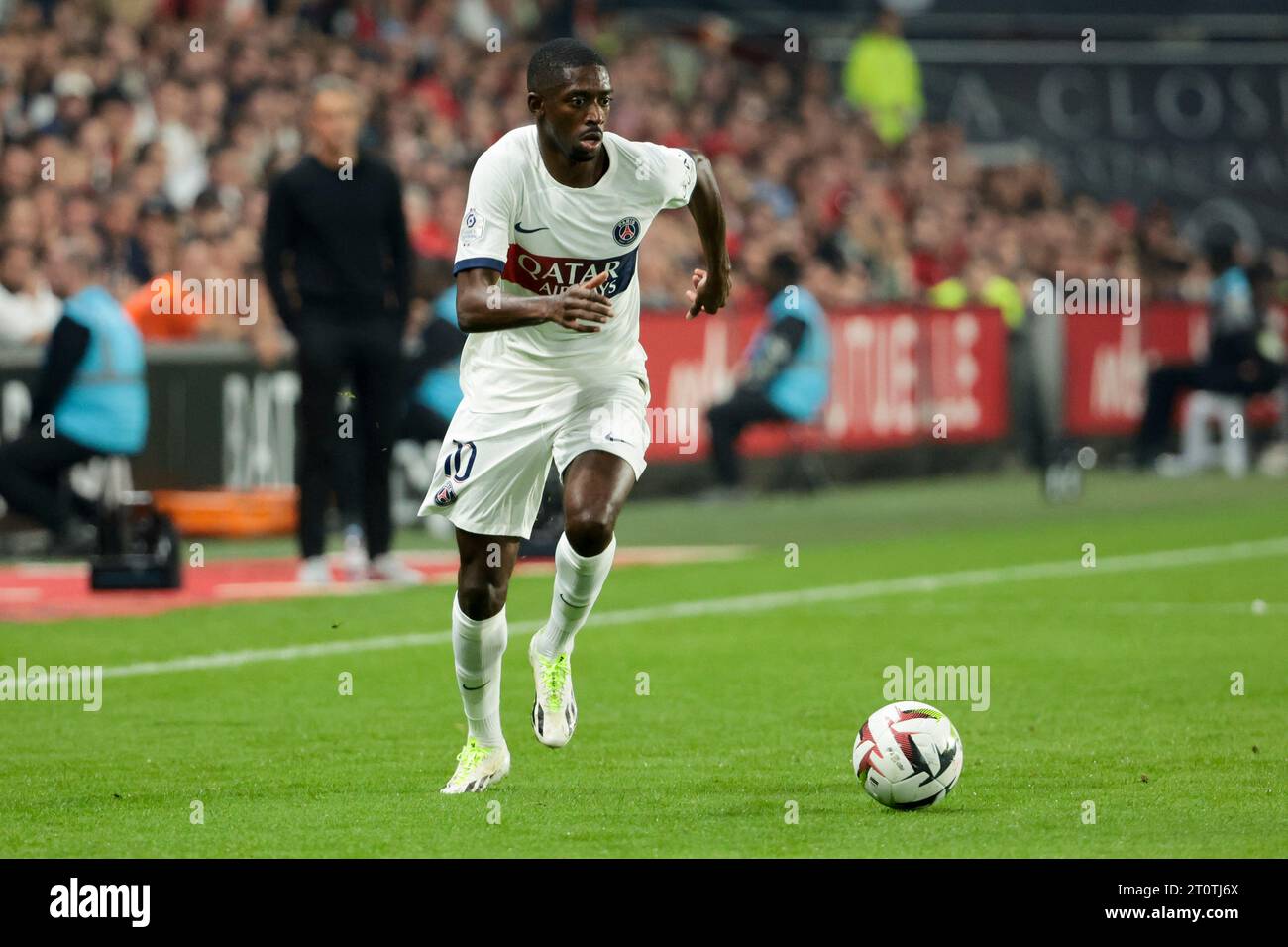 Rennes, France. 08th Oct, 2023. Ousmane Dembele of PSG during the ...