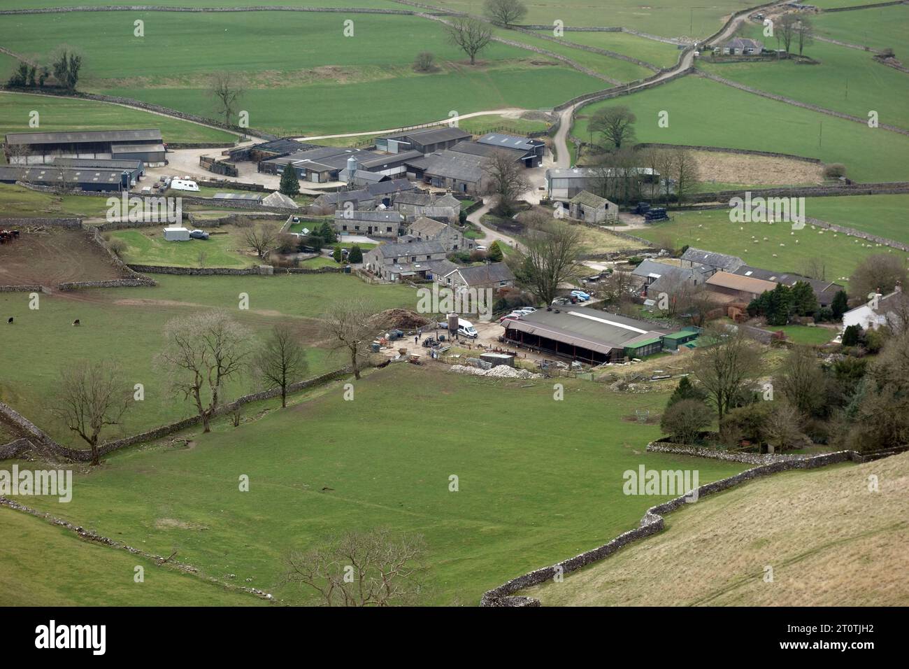 The Hamlet of Feizor from the Top of Pot Scar in Ribblesdale, Yorkshire ...