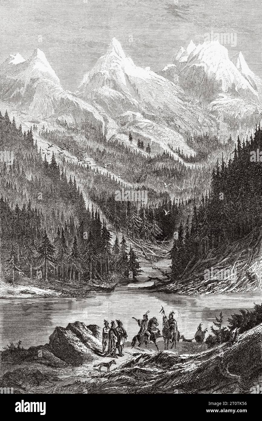 Lac des Arcs in the Rocky Mountains, USA. Exploration of the Rocky ...