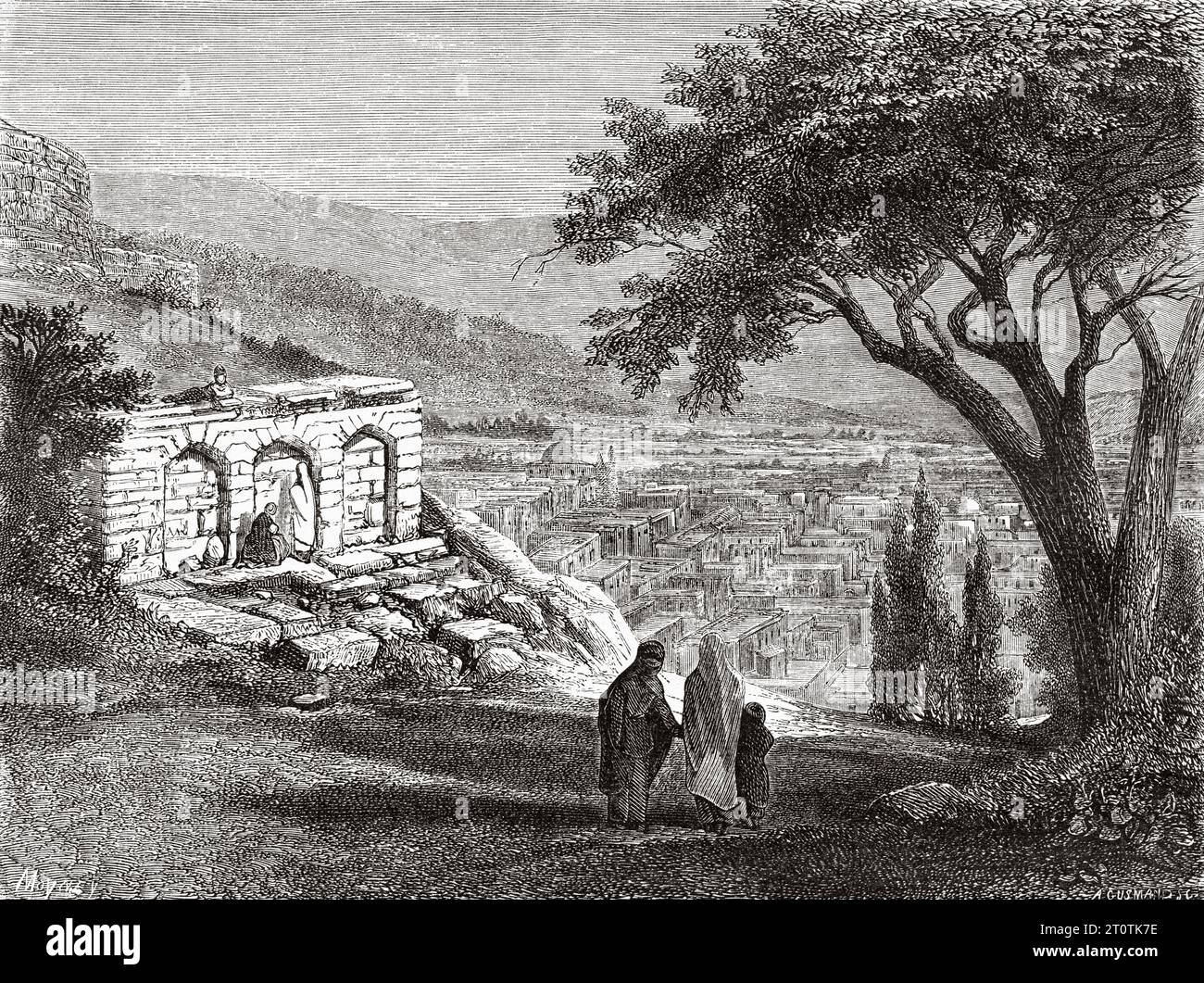 Old view of Shamaki. Azerbaijan. Voyage to the Black Sea and the ...