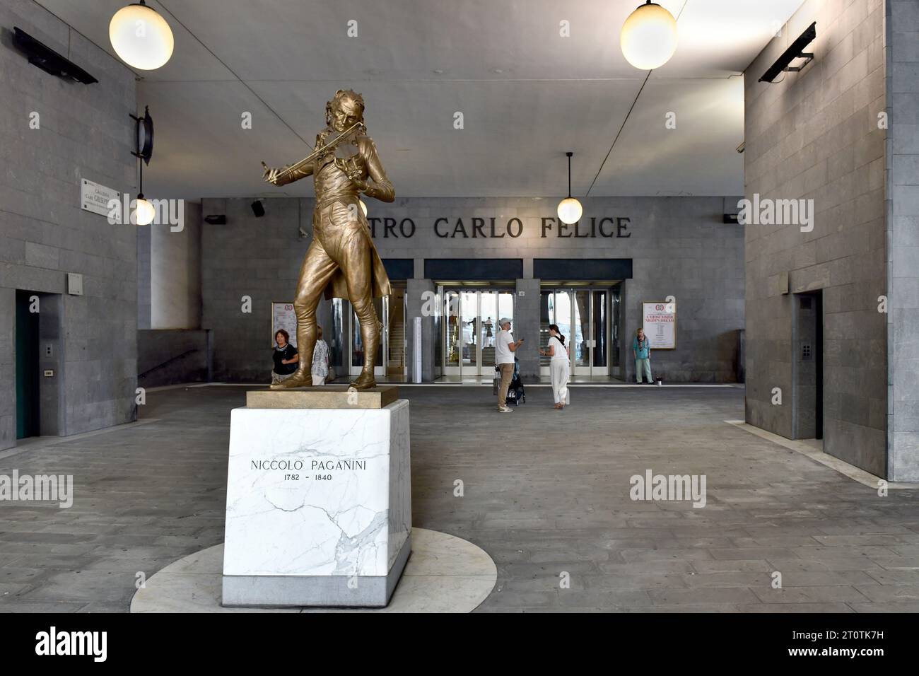 Genoa, the Carlo Felice theatre Stock Photo - Alamy