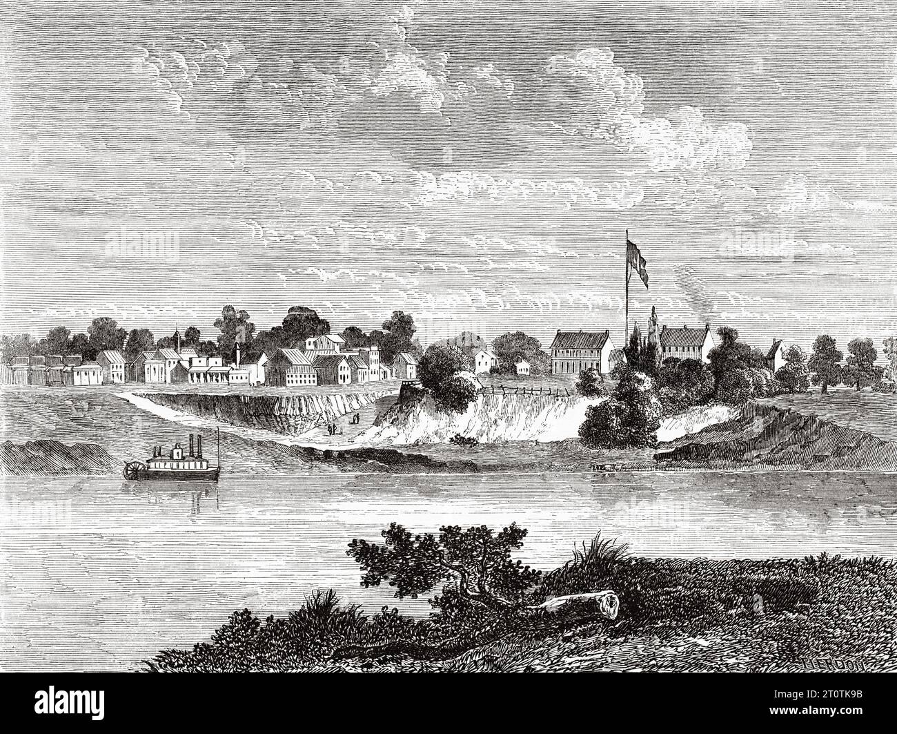 Fort Smith, Arkansas. USA. Voyage of Heinrich Balduin Mollhausen from ...