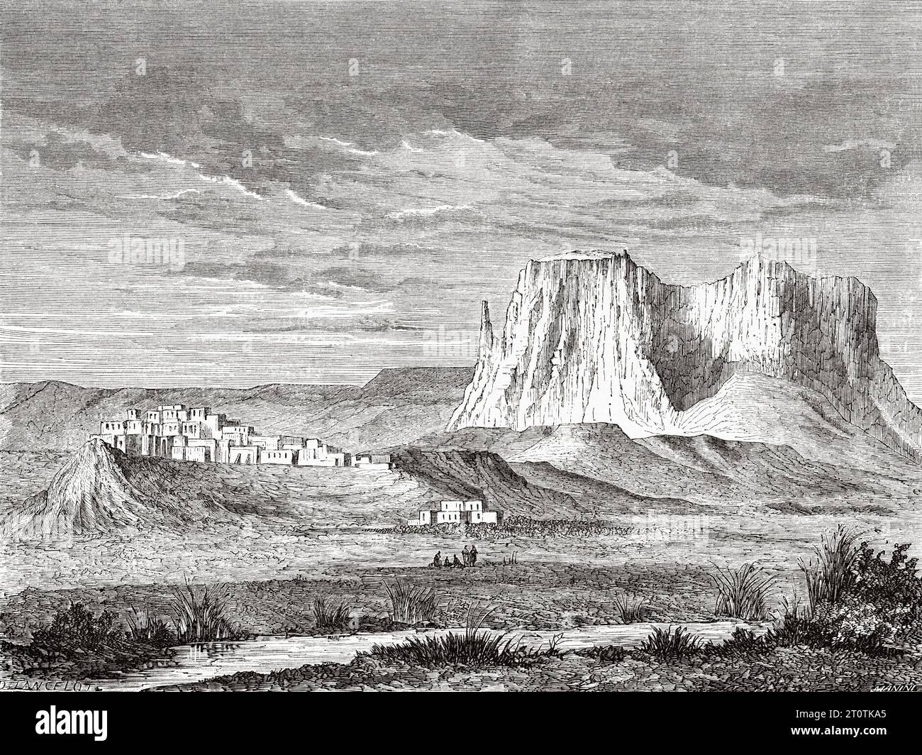 Zuni pueblo village, New Mexico. USA. Voyage of Heinrich Balduin ...