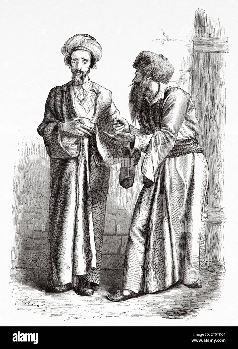 Jews of Jerusalem. Travels in Palestine, 1856-1859. Old 19th century ...