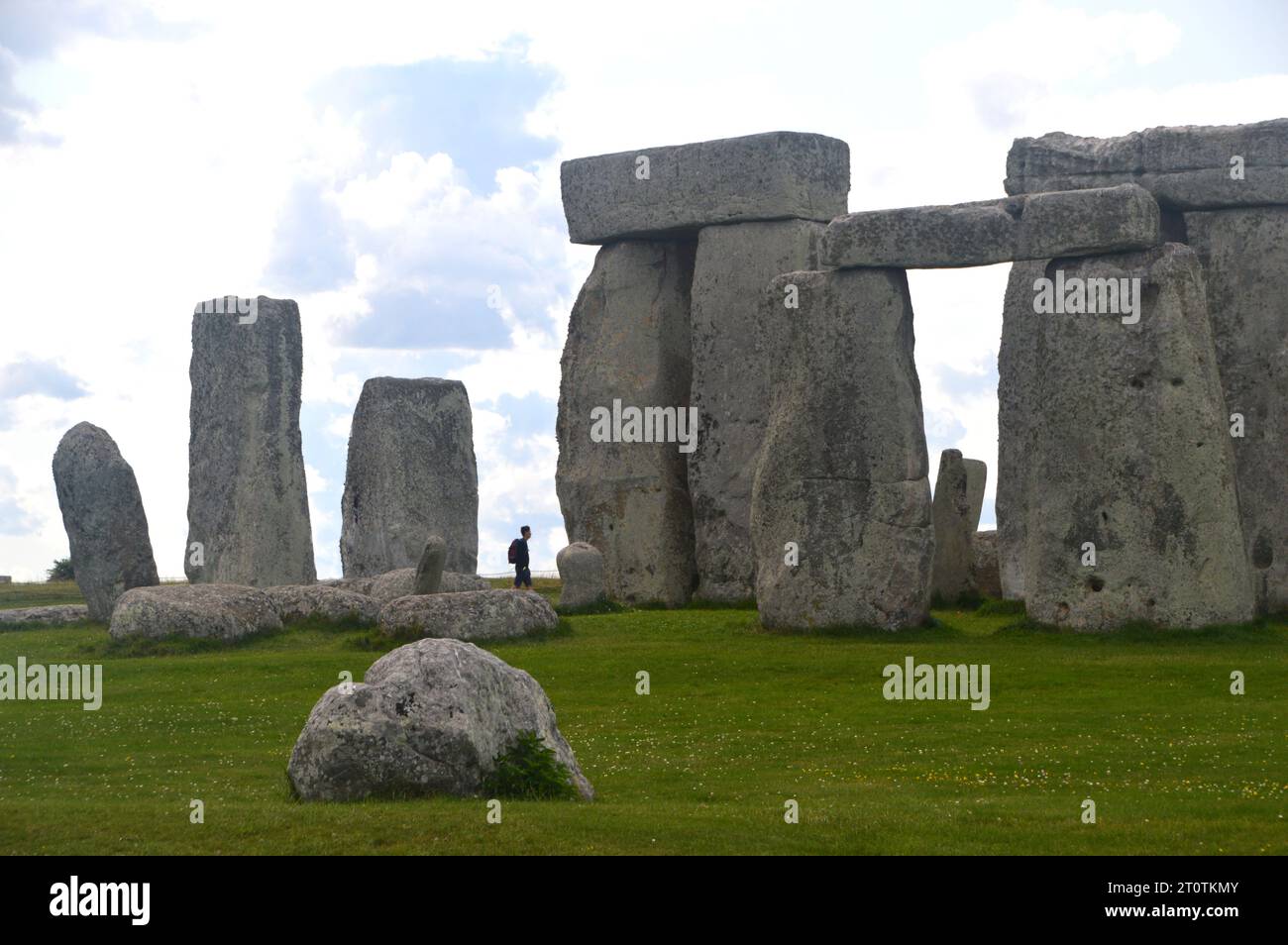 Man Standing by Stonehenge (UNESCO World Heritage Site) Prehistoric ...