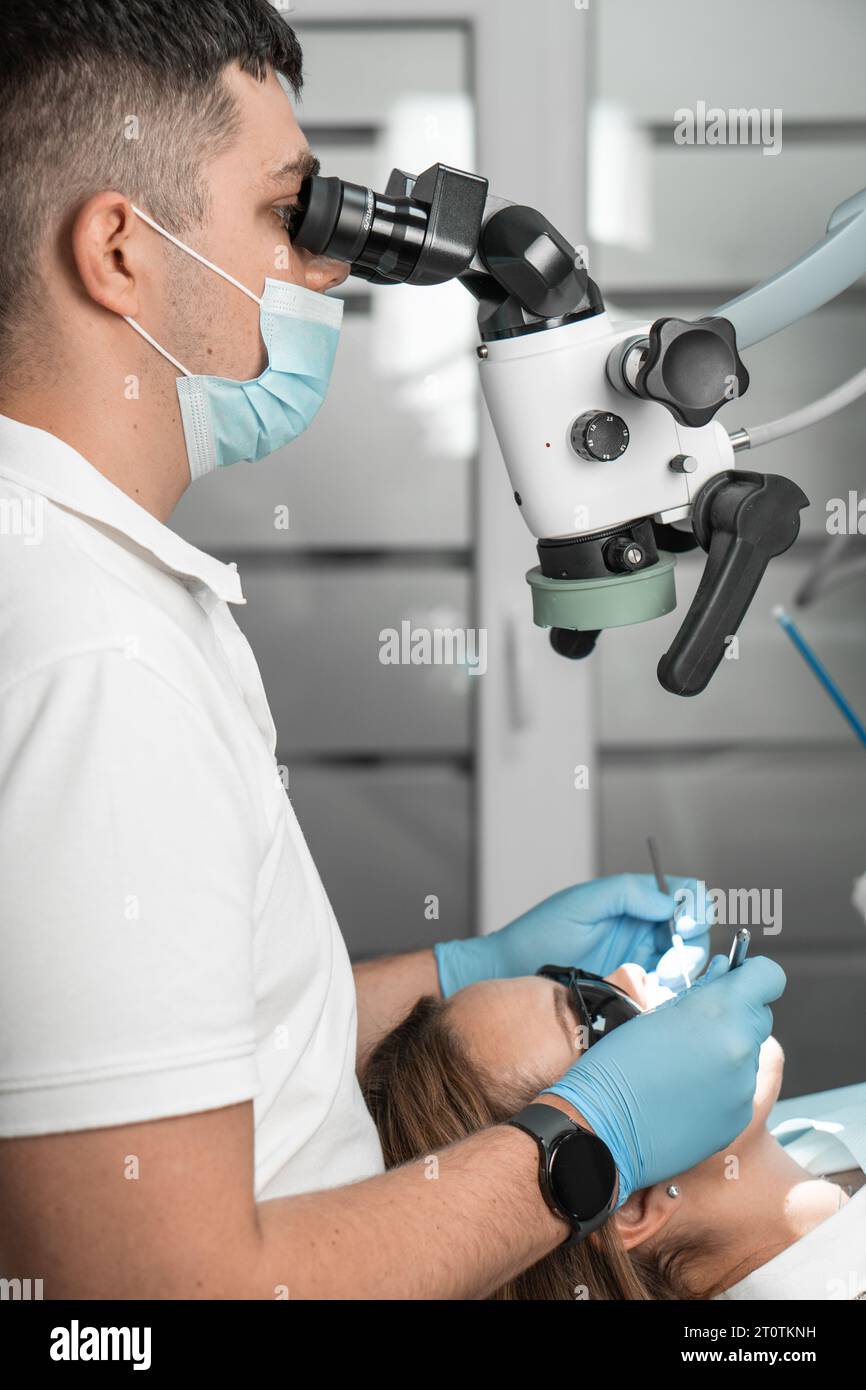 Dental microscope application hi-res stock photography and images - Alamy