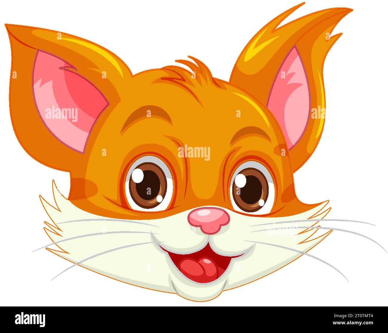 Cute cat face cartoon illustration Stock Vector Image & Art - Alamy