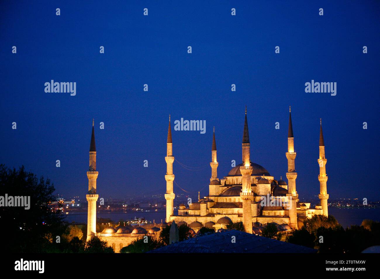 The Blue Mosque or in its Turkish name Sultan Ahmet Camii. Istanbul ...
