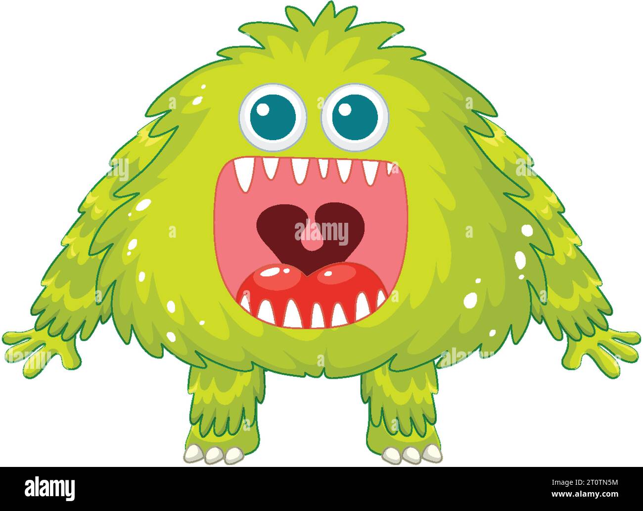 Cute and fuzzy extraterrestrial creatures in vibrant vector style Stock ...