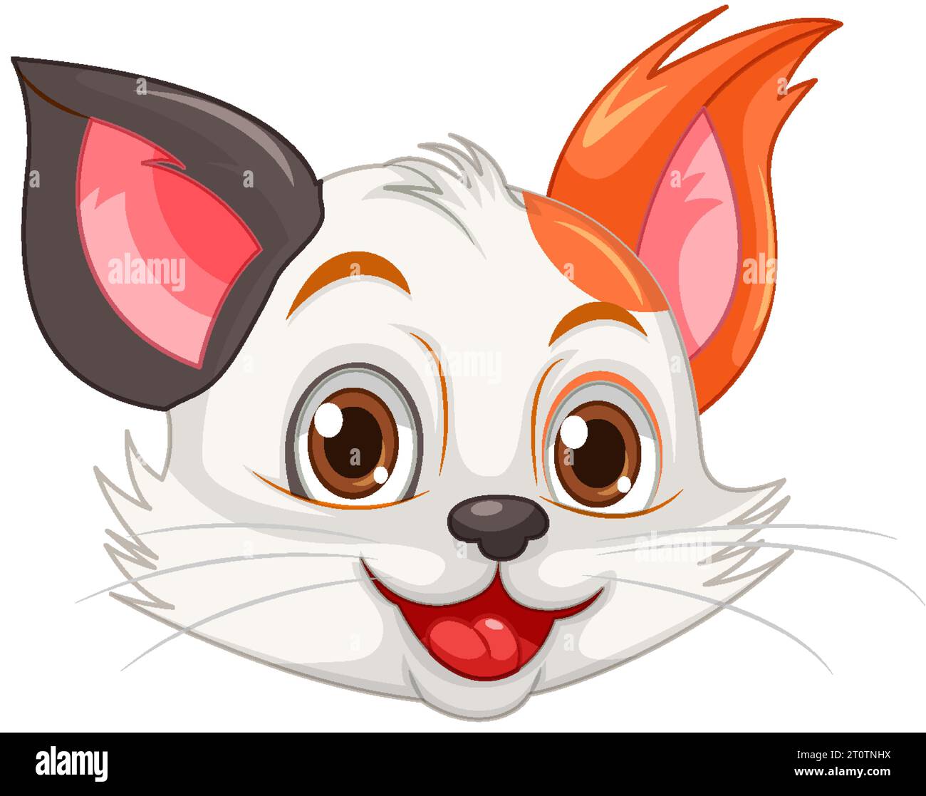 Cute cat face cartoon illustration Stock Vector Image & Art - Alamy
