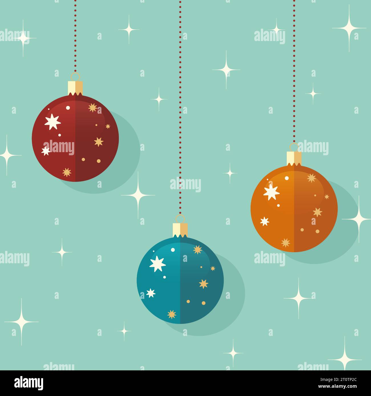 Retro styled christmas bauble background design Stock Vector Image ...