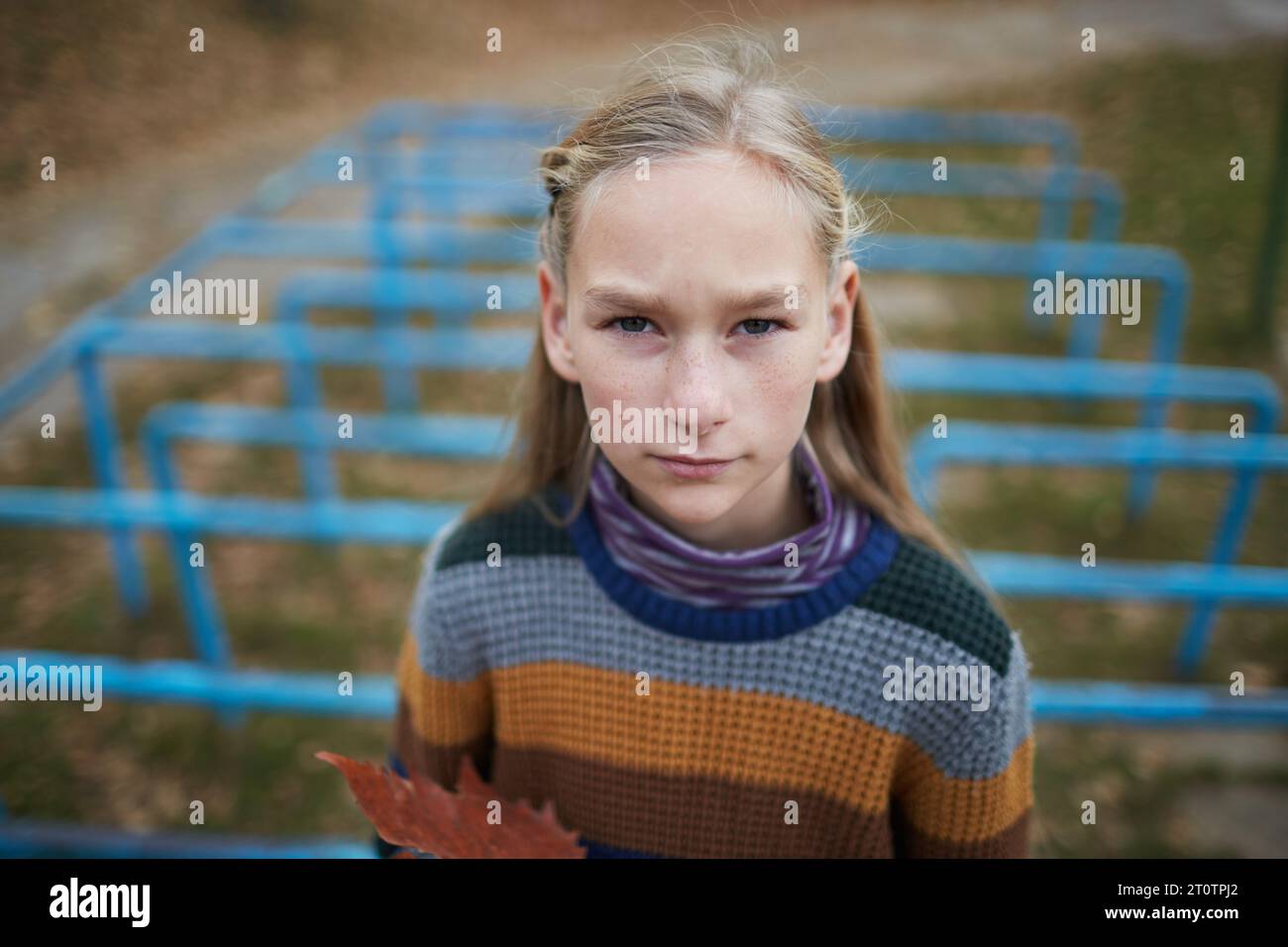 Tween girl face serious hi-res stock photography and images - Alamy