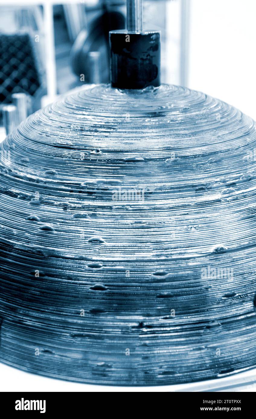 3d printed metal model close-up. Model printed on a 3D printer made of ...