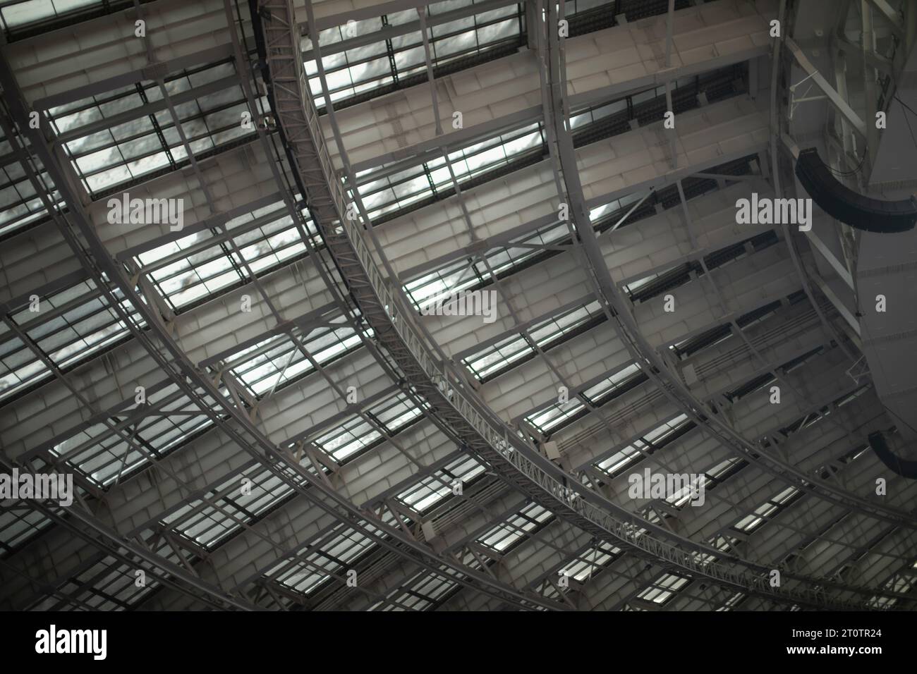 Roof of stadium. Grand Stadium. Open roof Stock Photo - Alamy