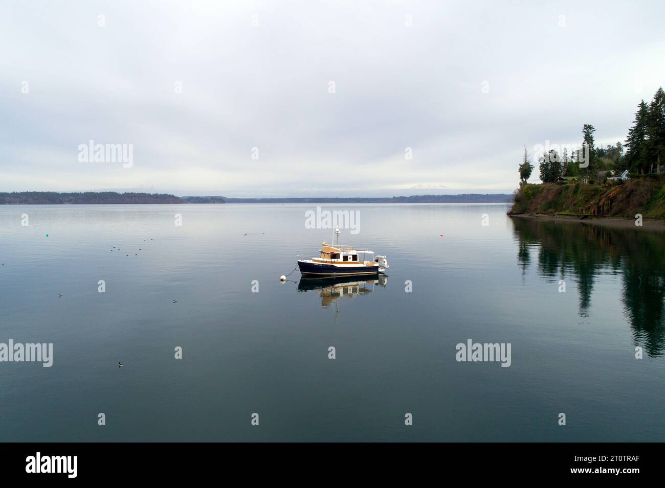 Aerial view fishing boats park hi-res stock photography and images - Alamy