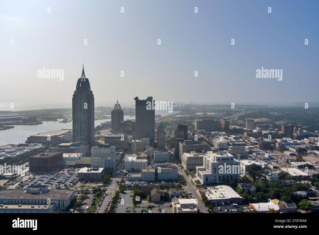 Aerial view of the downtown Mobile, Alabama skyline Stock Photo - Alamy