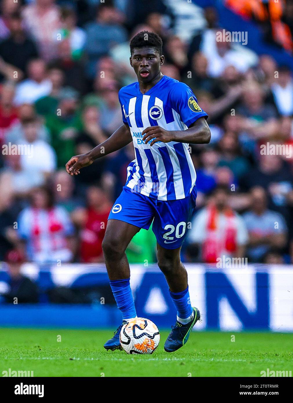 Brighton and Hove Albion's Carlos Baleba during the Premier League ...