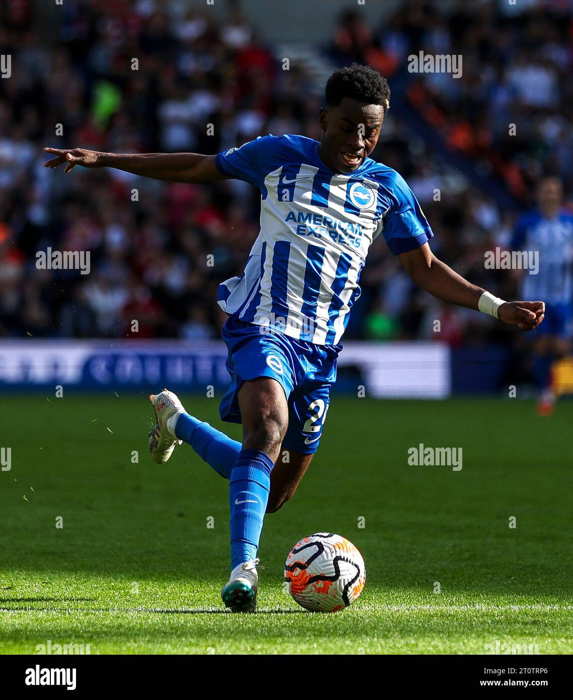 Brighton and Hove Albion's Simon Adingra during the Premier League ...